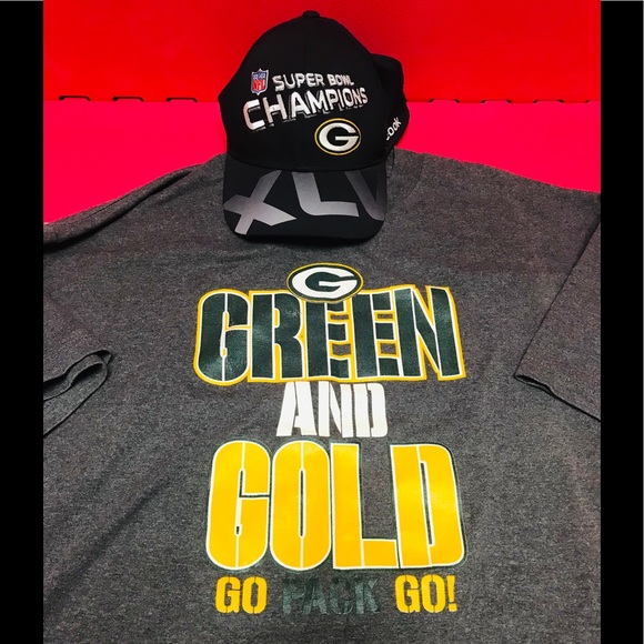Reebok | Shirts | Rare Green Bay Packers Super Bowl 45 Reebok Hat ...